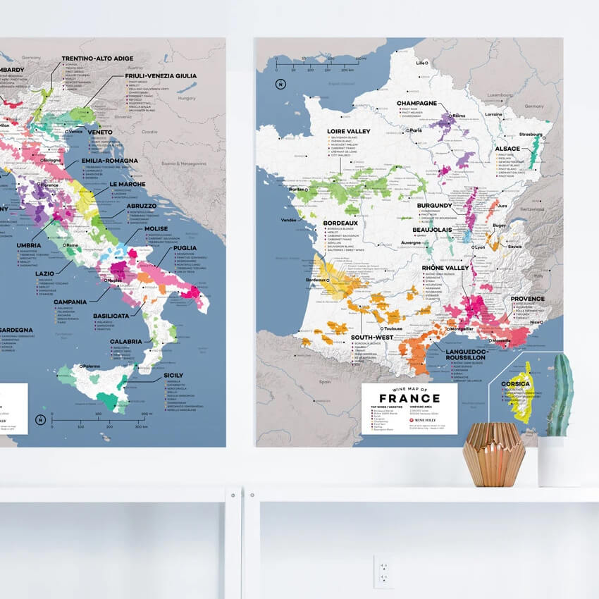 Maps of Wine Regions & Appellations by Country | Wine Prints – Wine Folly
