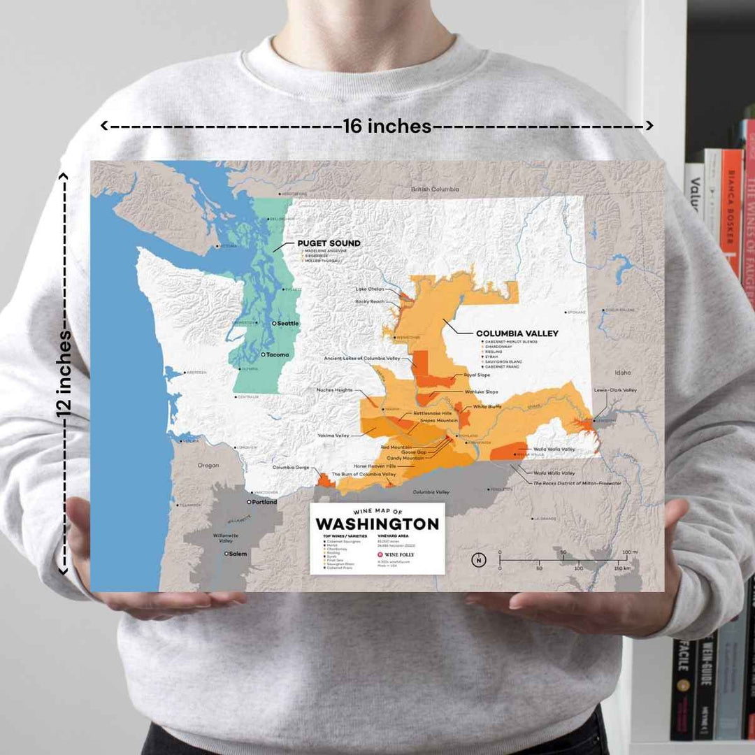 USA Washington Wine Map - 2nd Edition – Wine Folly