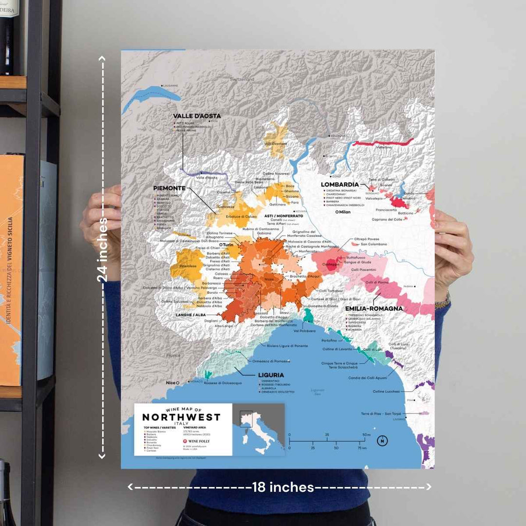 Northwest Italy Wine Map - 2nd Edition – Wine Folly