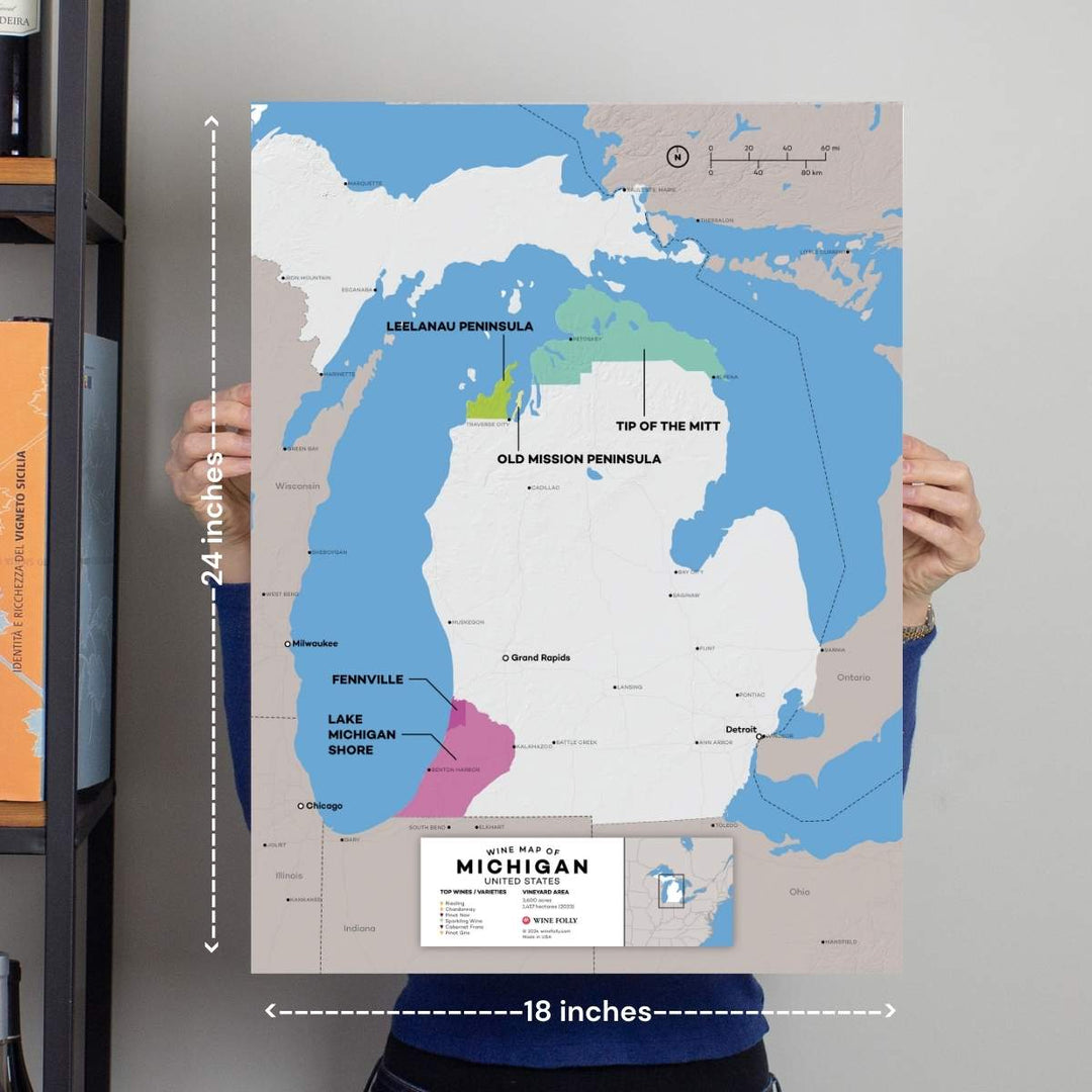 USA Michigan Wine Map - 2nd Edition – Wine Folly