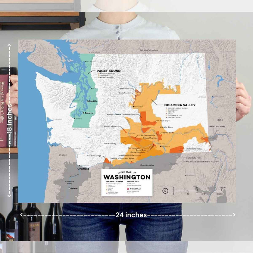 USA Washington Wine Map - 2nd Edition – Wine Folly