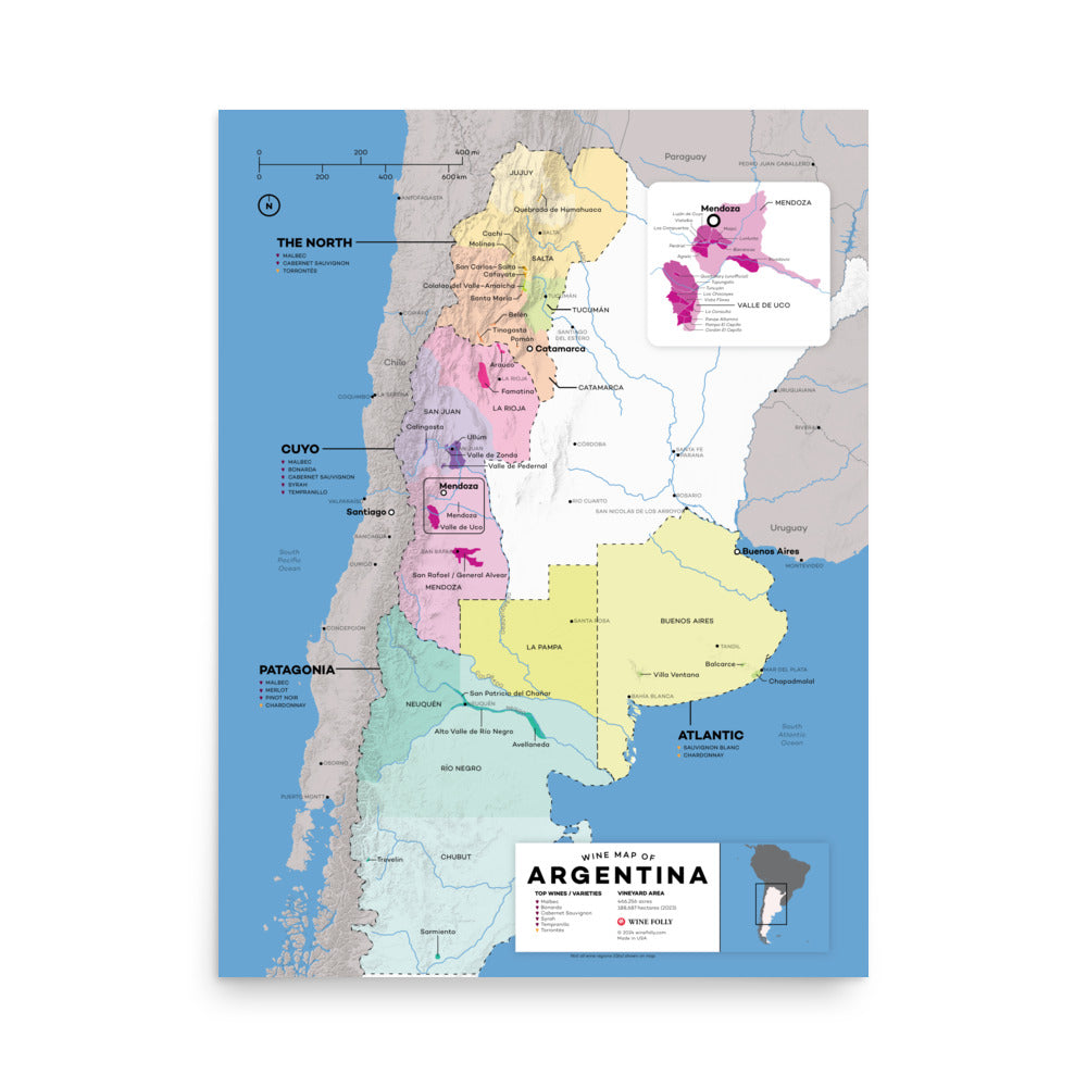 Argentina Wine Map - 2nd Edition – Wine Folly