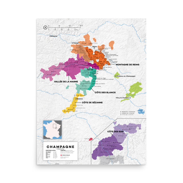 France Champagne Wine Map - 2nd Edition – Wine Folly