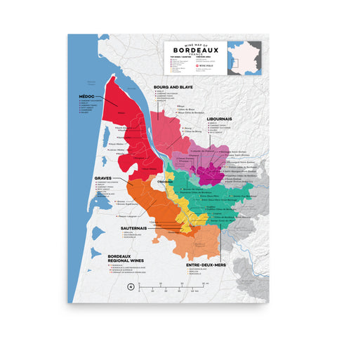 France Bordeaux Wine Map - 2nd Edition – Wine Folly